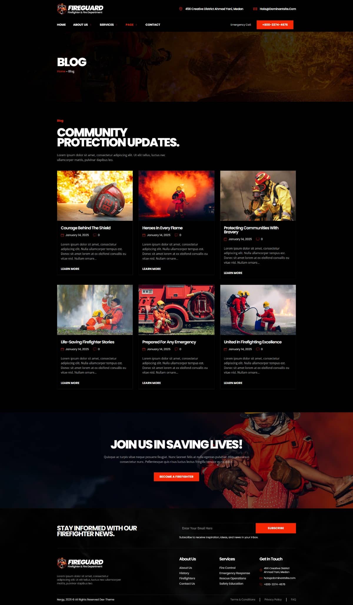 FireGuard - Firefighter & Fire Department Elementor Template Kit by Dex ...