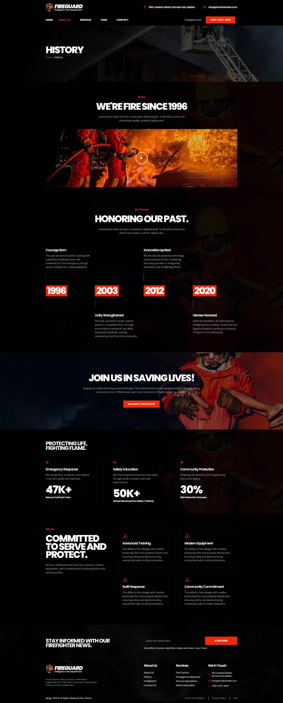 FireGuard - Firefighter & Fire Department Elementor Template Kit by Dex ...