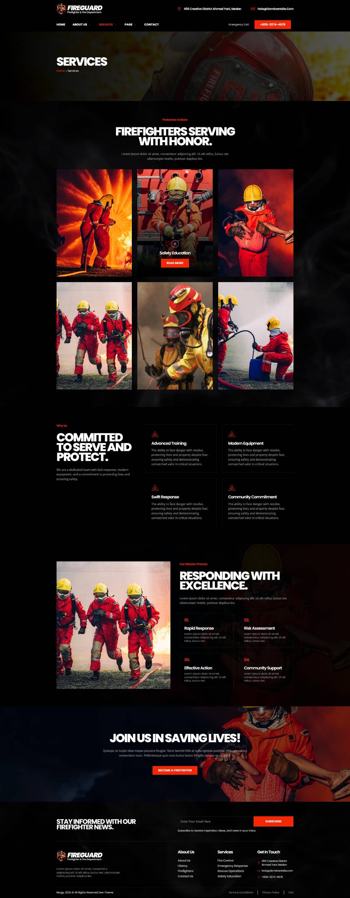 FireGuard - Firefighter & Fire Department Elementor Template Kit by Dex ...