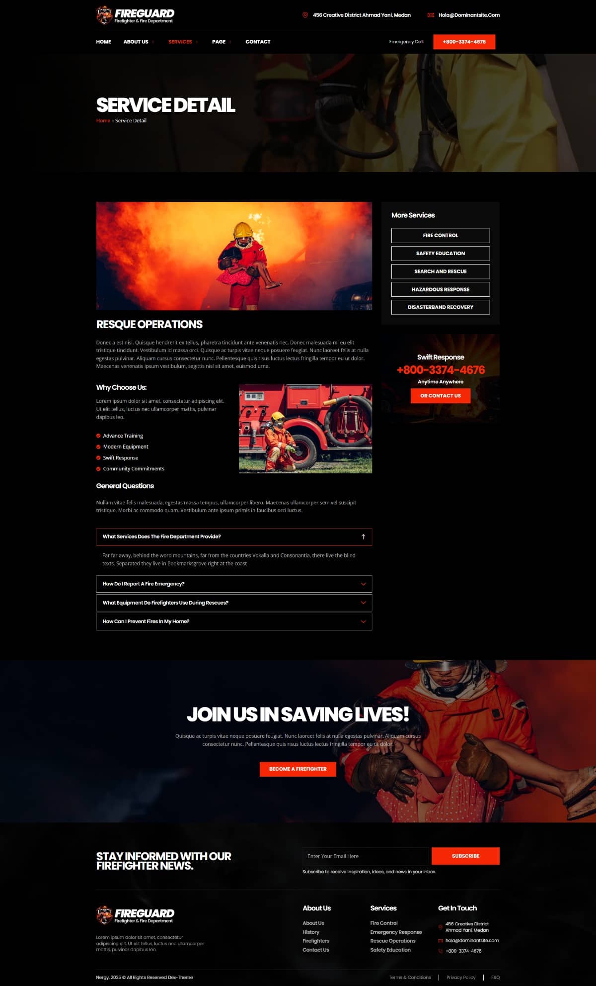 FireGuard - Firefighter & Fire Department Elementor Template Kit by Dex ...