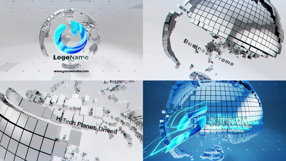 Dynamic Cube Earth Unveil, After Effects Project Files | VideoHive