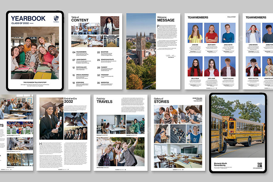 Digital Yearbook Template, Print Templates | GraphicRiver