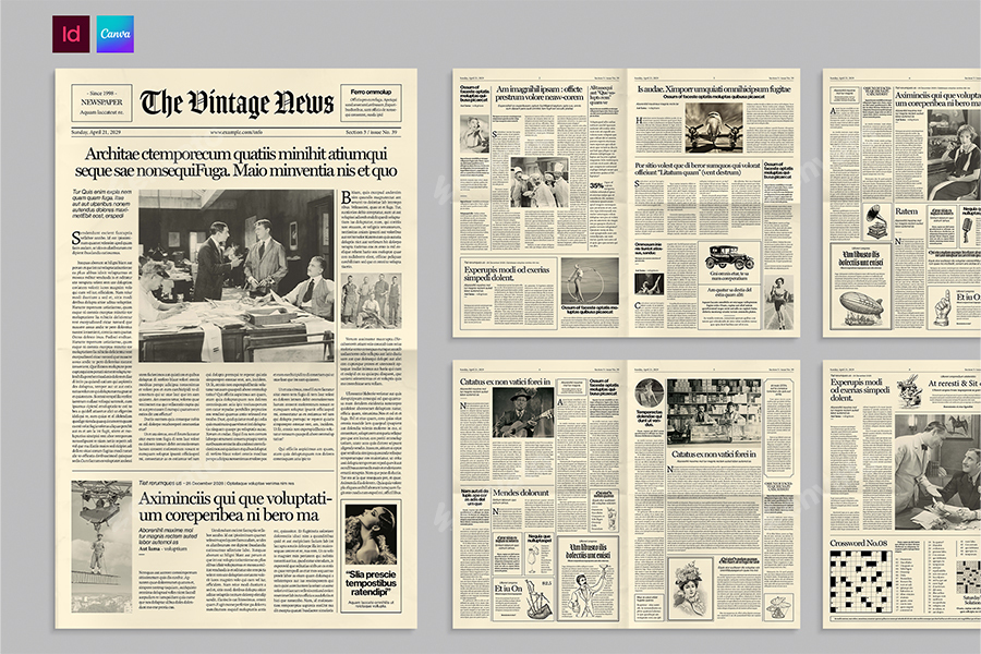 Vintage Newspaper, Print Templates | GraphicRiver