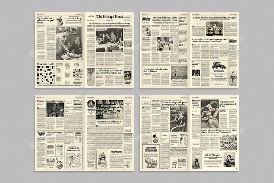 Vintage Newspaper, Print Templates | GraphicRiver