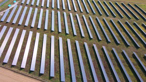 Solar Panels Farm in the Field, Stock Footage | VideoHive
