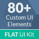 Flat Web UI Elements, Web Elements | GraphicRiver