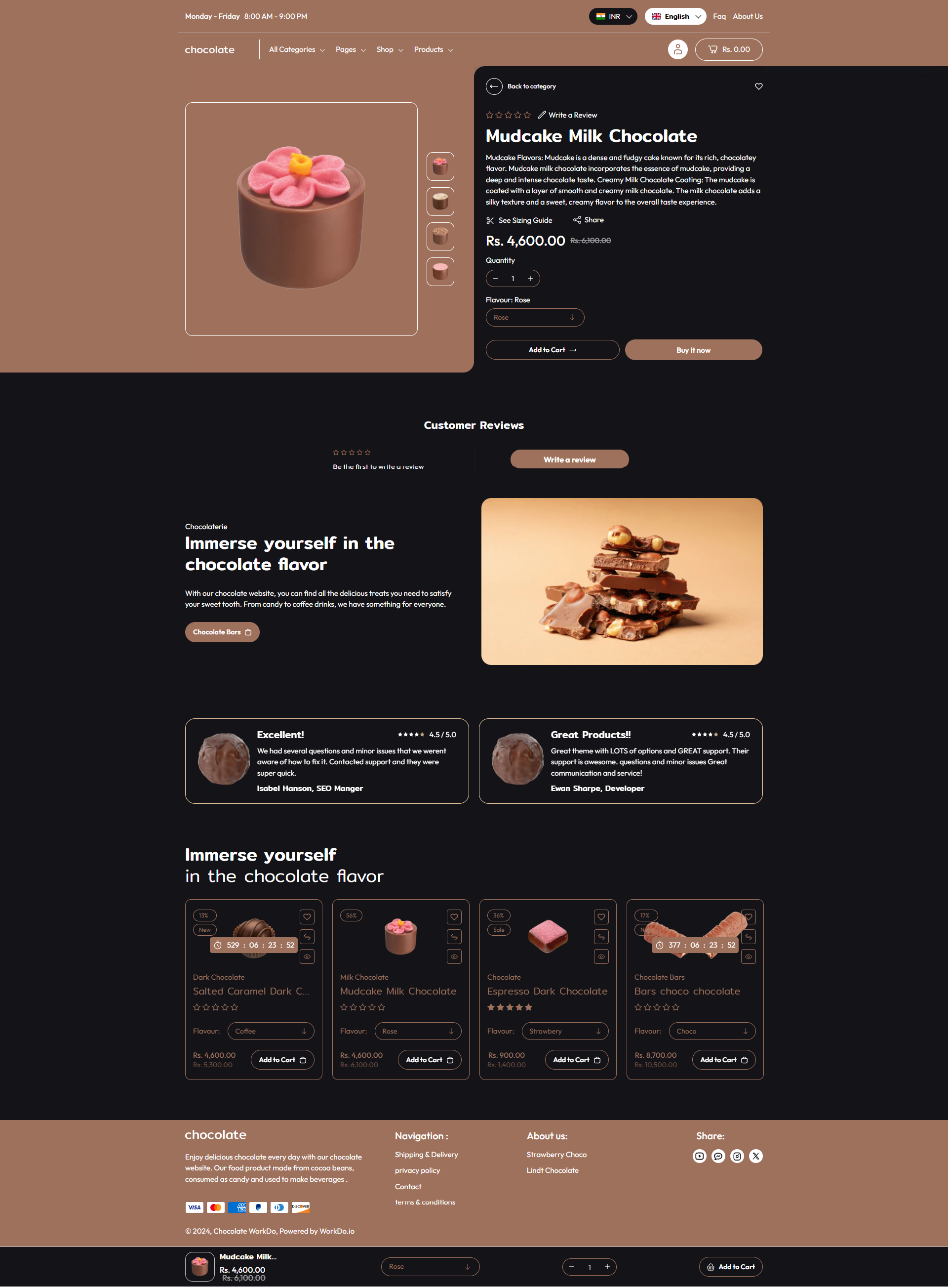Chocolate - Shopify 2.0 Cake Shop Theme by WorkDo | ThemeForest