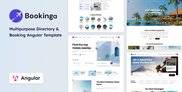 Bookinga - Multipurpose Angular 19 Booking and Directory Template by Stackbros