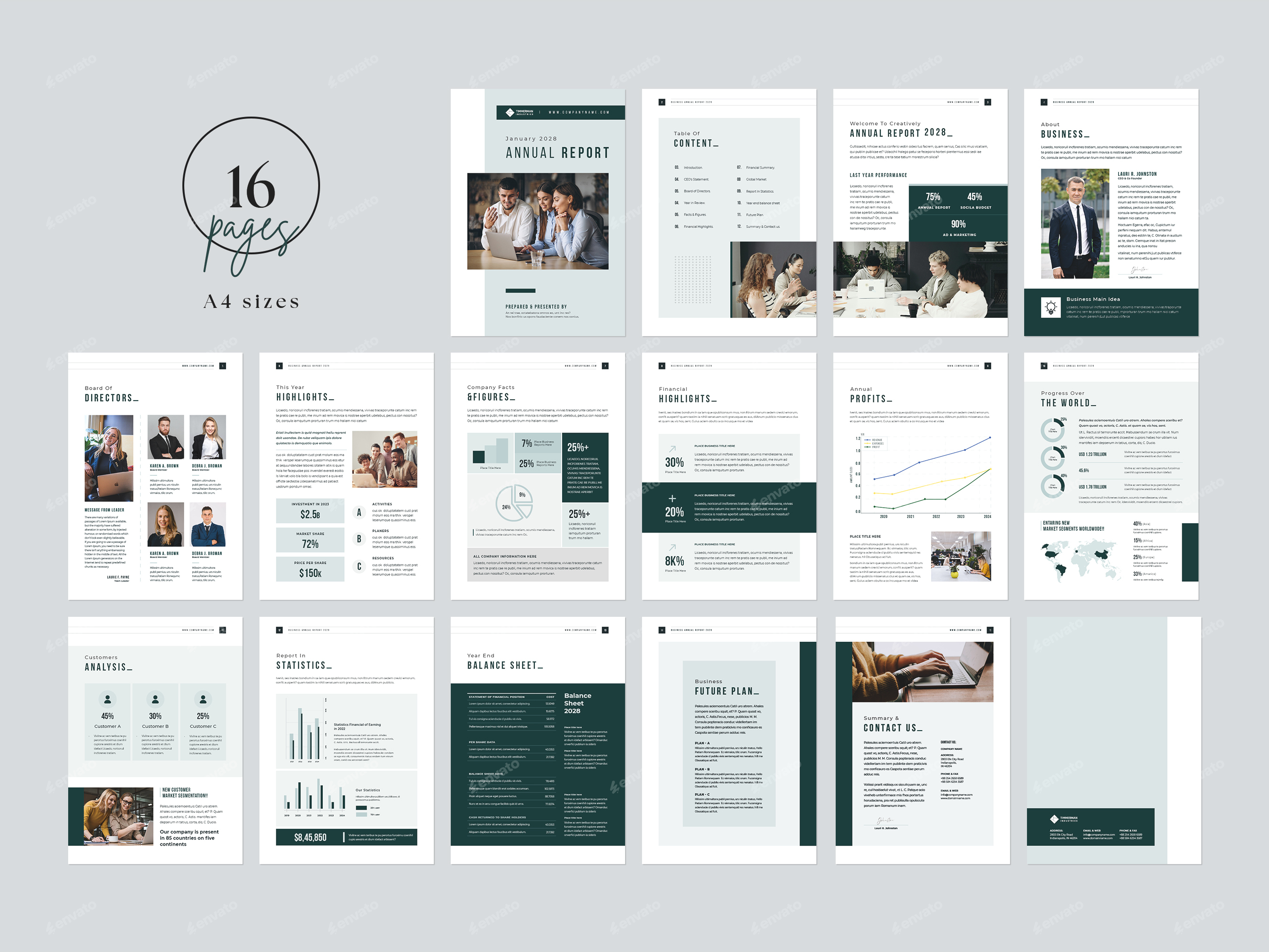 Annual Report Template Canva Brochure, Print Templates | GraphicRiver