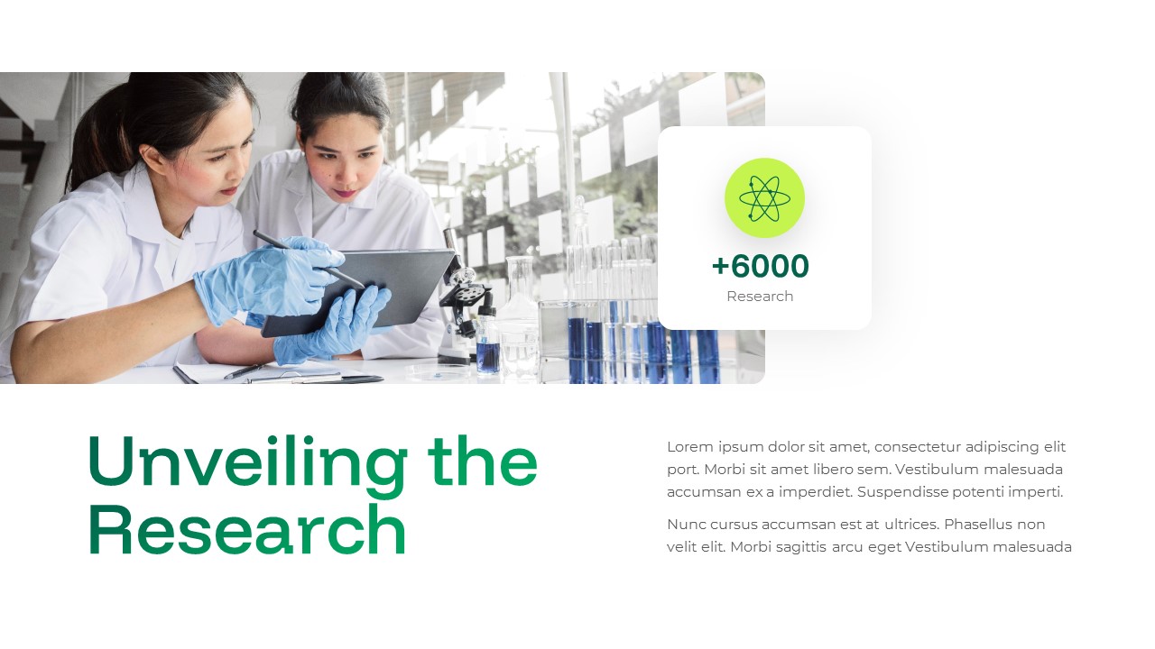 Scientific Excellence Research Google Slides, Presentation Templates