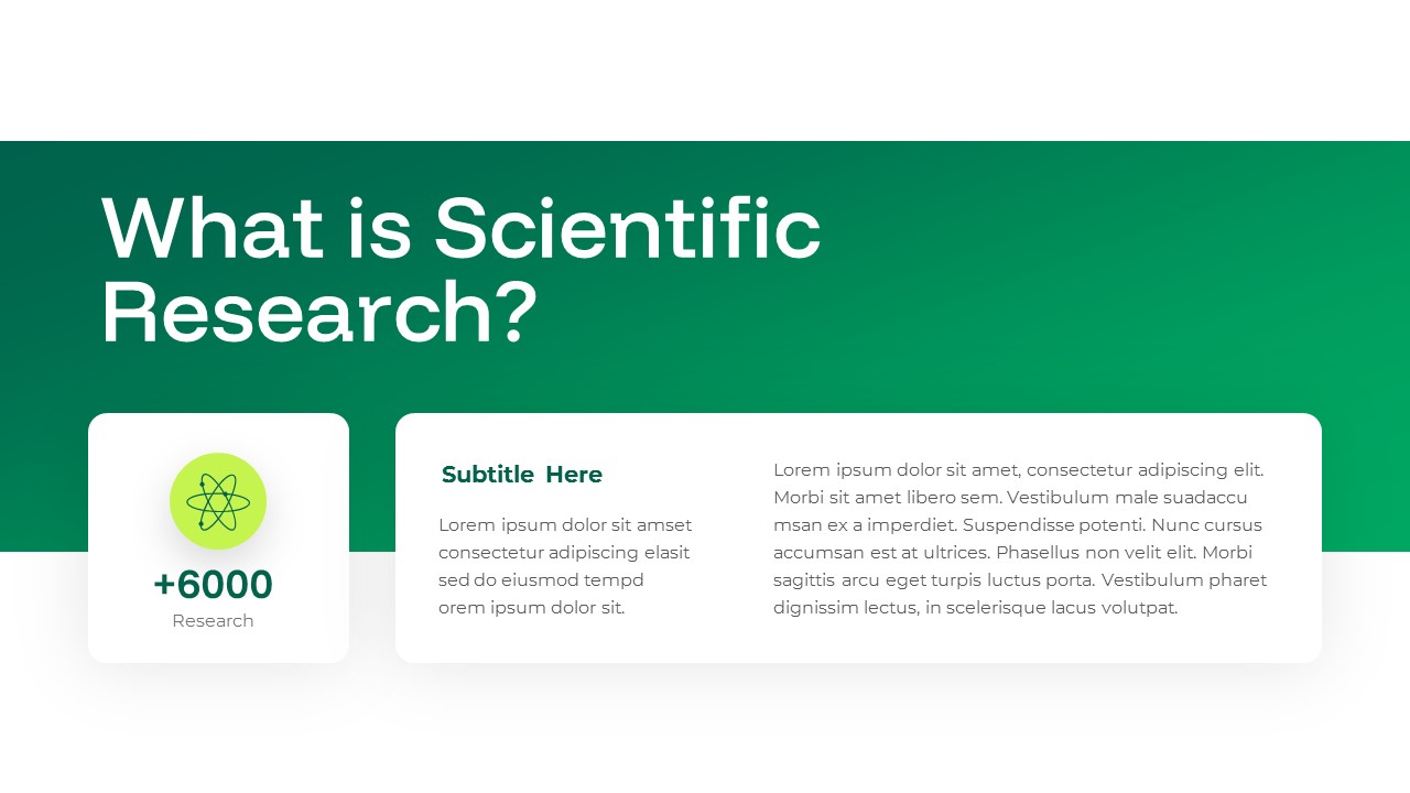 Scientific Excellence Research Google Slides, Presentation Templates