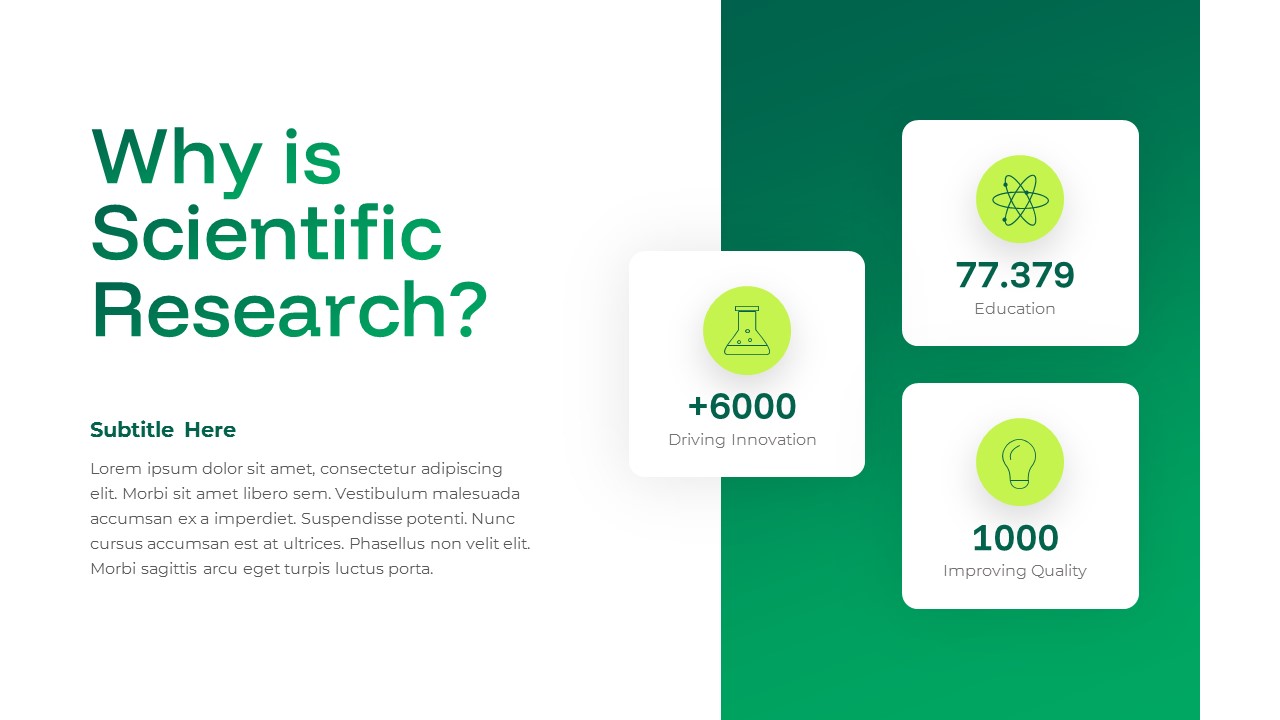 Scientific Excellence Research Google Slides, Presentation Templates