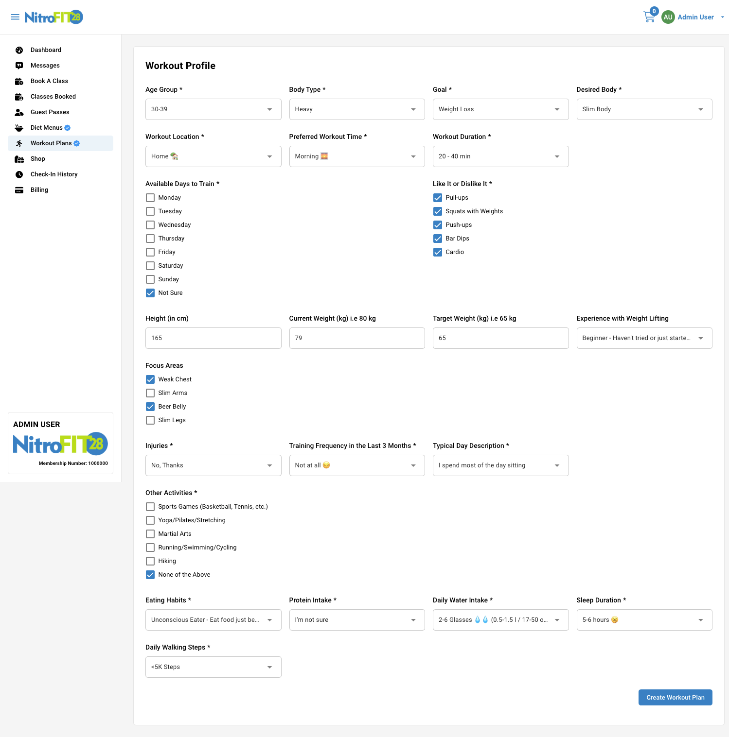 NitroFIT28 | Fitness & Gym Management System Workout Plan Addon. by coderstm