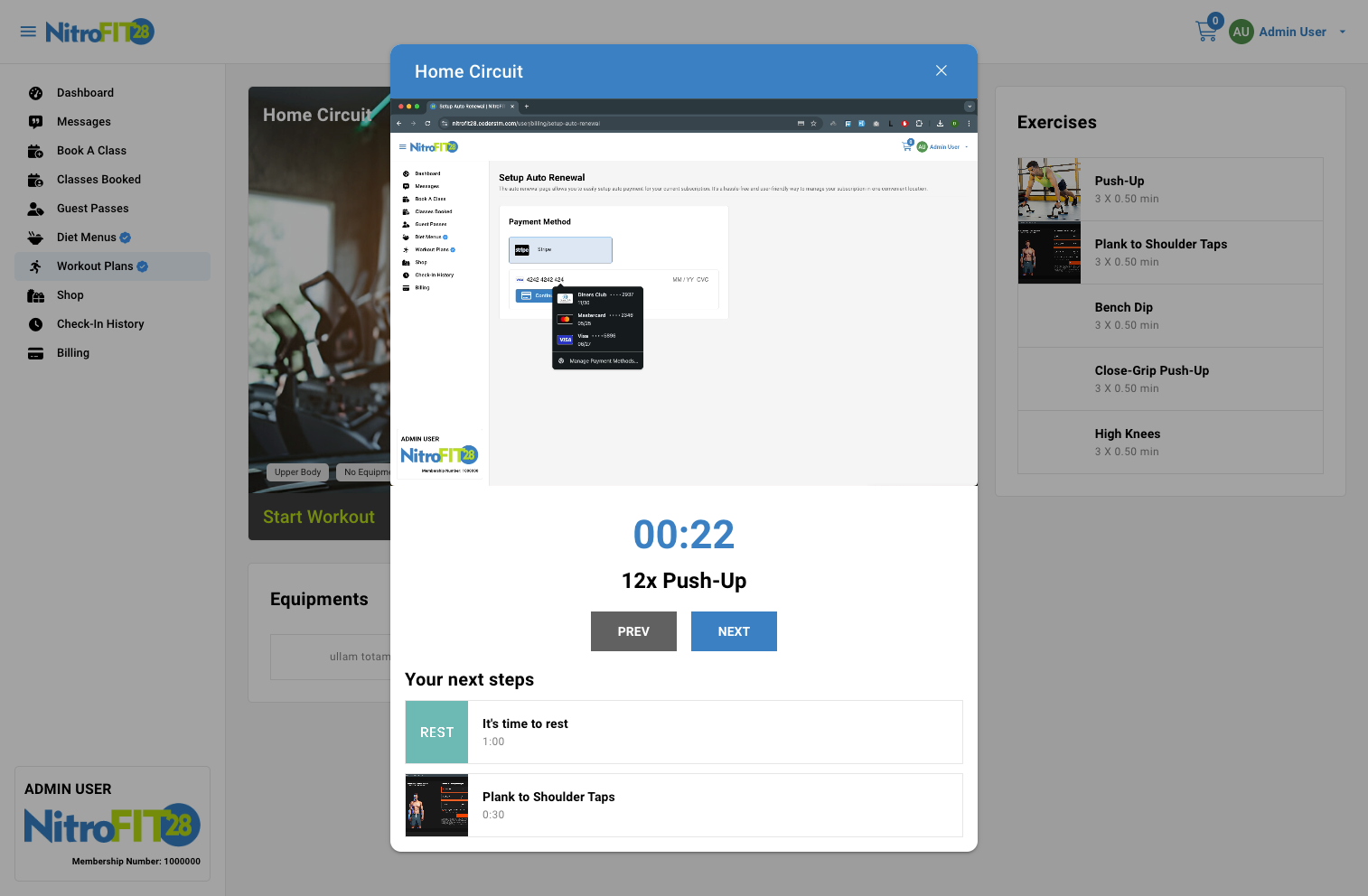 NitroFIT28 | Fitness & Gym Management System Workout Plan Addon. by coderstm