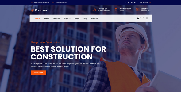 Kaouwa - Construction Building WordPress Theme by rs-theme | ThemeForest