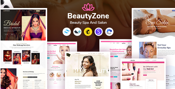 BeautyZone - Tailwind CSS Beauty Spa Salon & Massage Template by DexignZone
