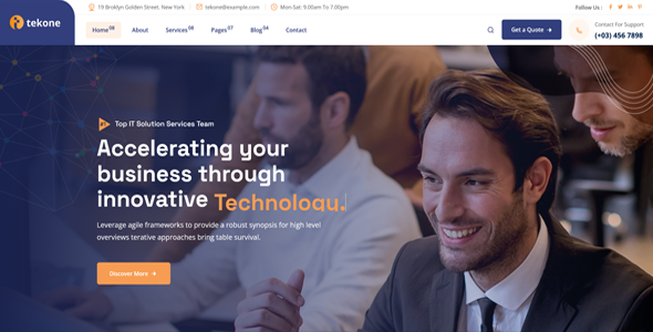 Tekone - IT Solutions & Technology WordPress Theme by rs-theme | ThemeForest