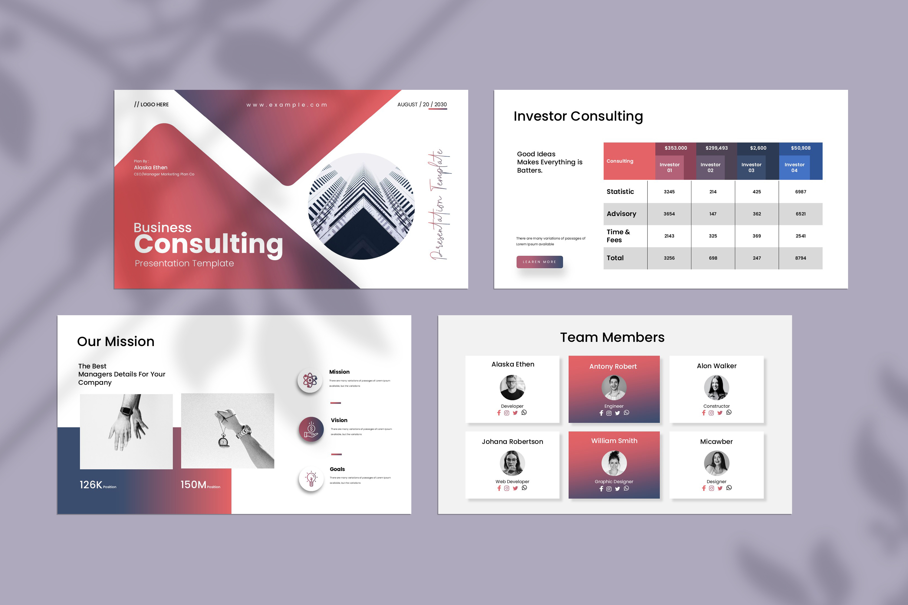 Business Consulting Presentation Template, Presentation Templates ...