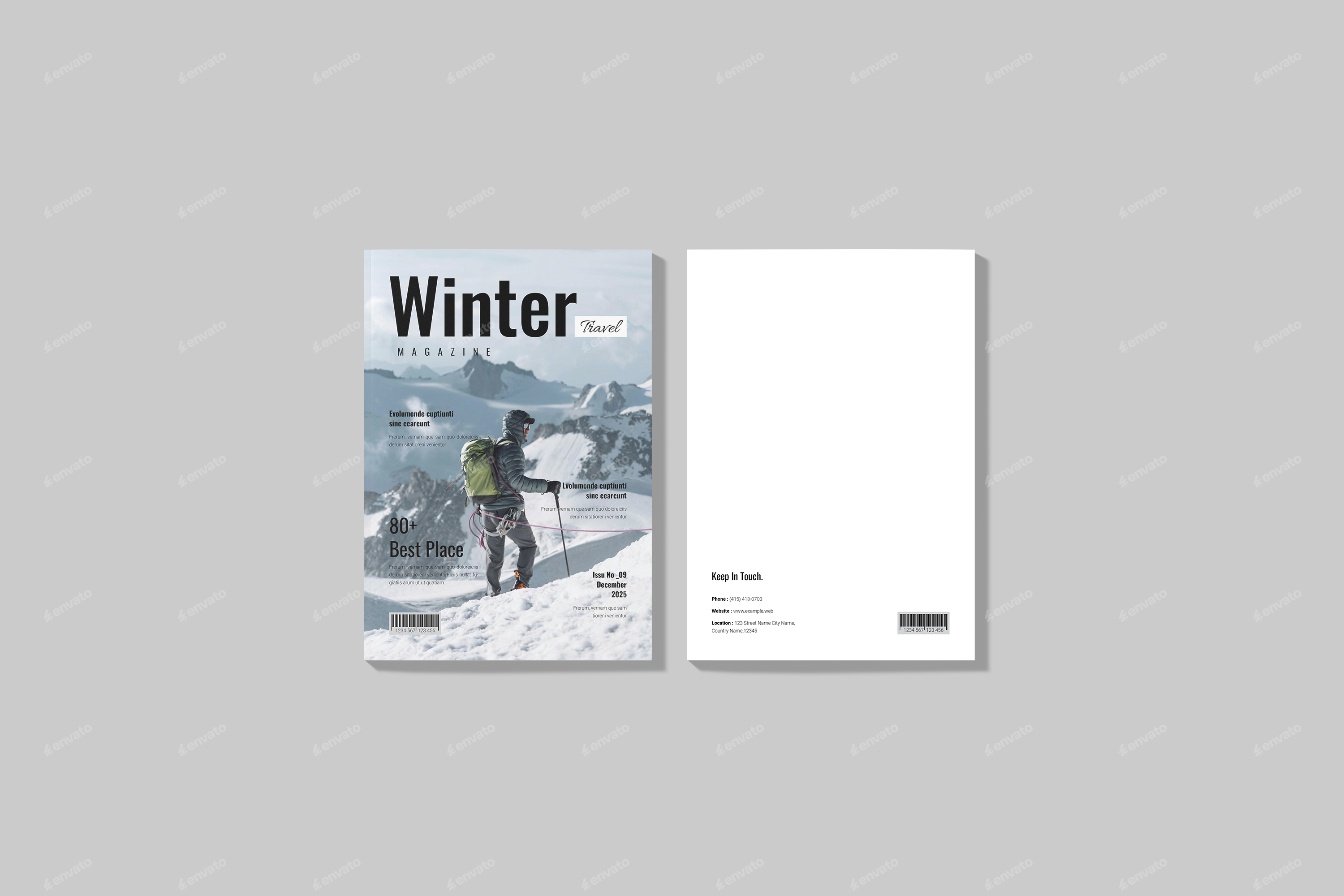 Winter Magazine Template, Print Templates | GraphicRiver