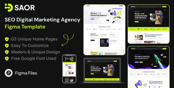 Saor – SEO Digital Marketing Agency Figma Template by themeholy ...