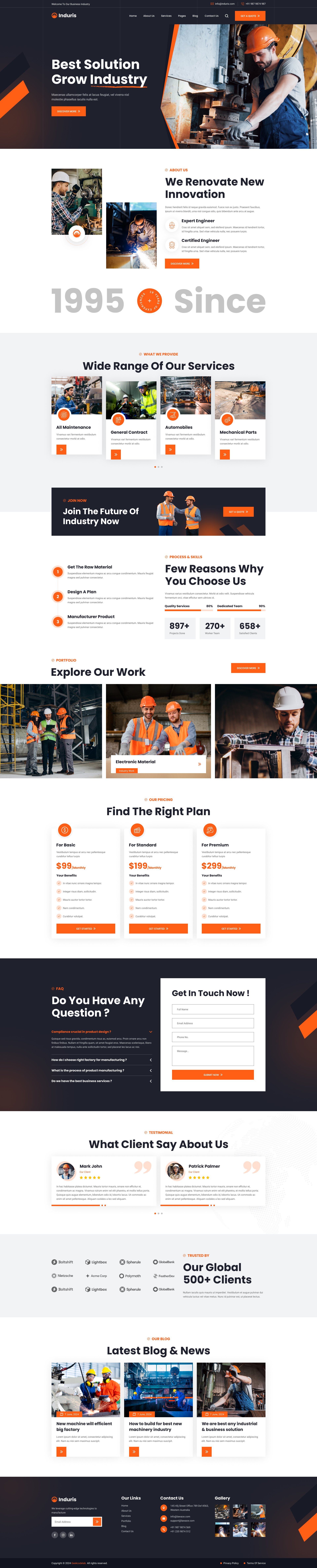 Induris - Factory & Industrial HTML Template by GeekCodeLab | ThemeForest