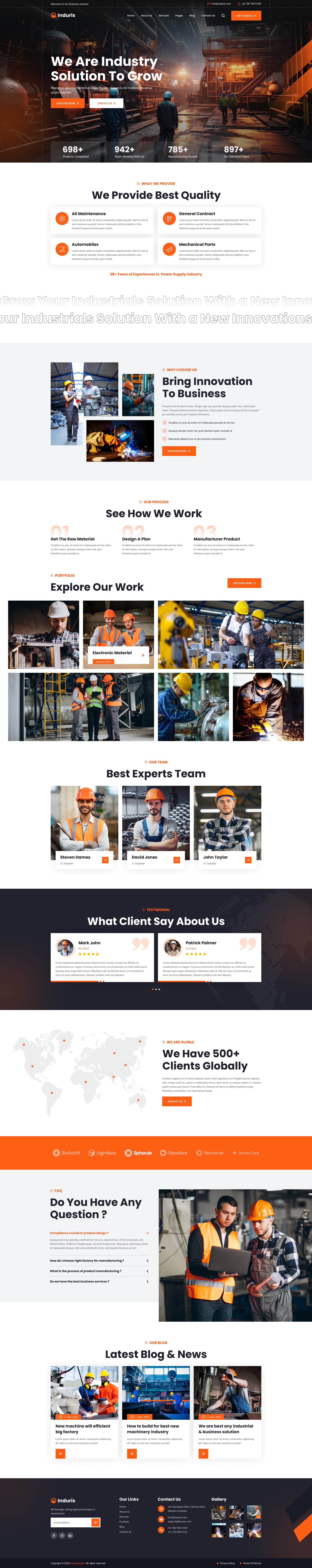 Induris - Factory & Industrial HTML Template by GeekCodeLab | ThemeForest
