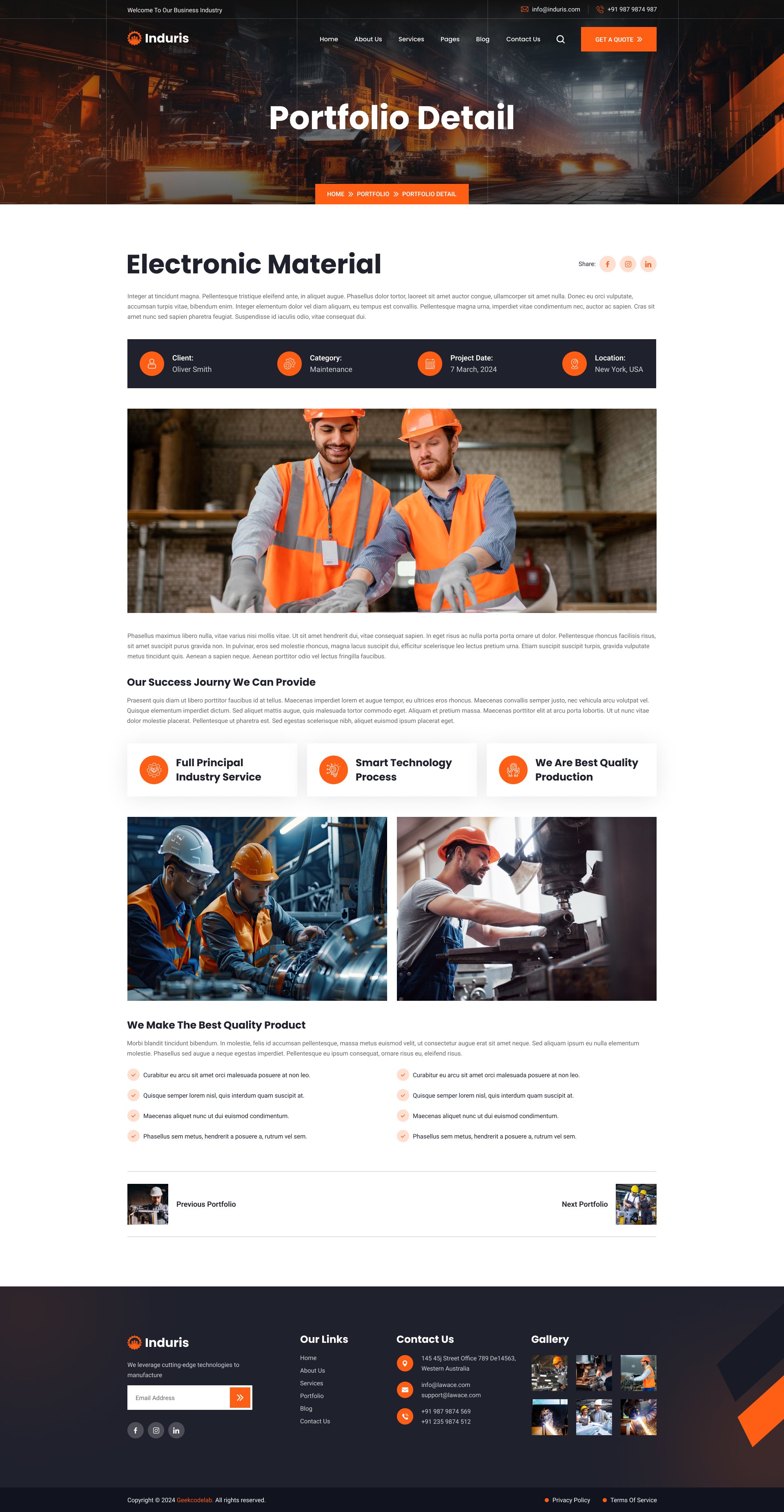 Induris - Factory & Industrial HTML Template by GeekCodeLab | ThemeForest