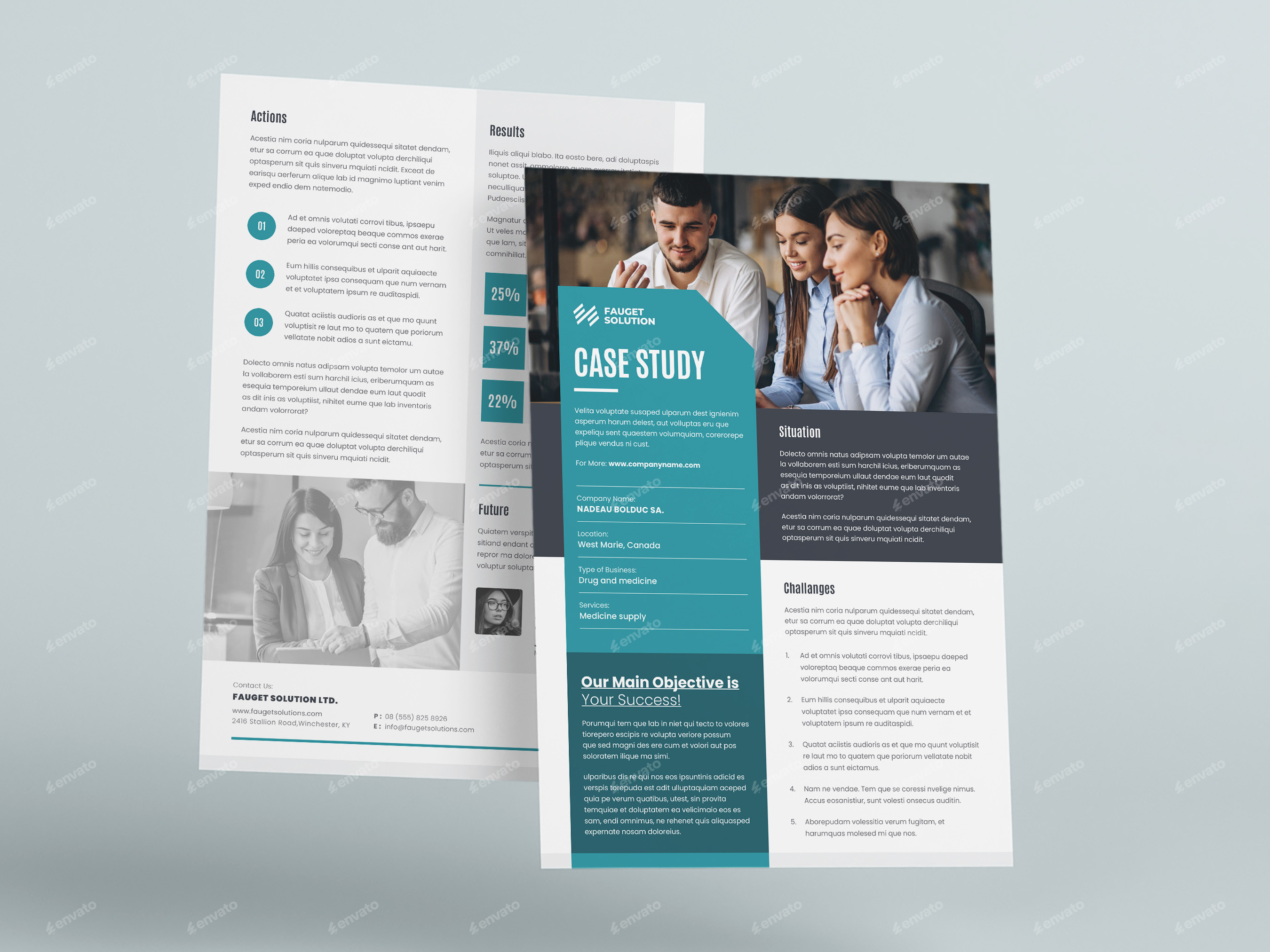 Case Study Template, MS Word & Canva, Print Templates | GraphicRiver