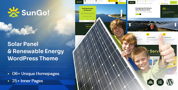 Sungo - Ecology & Solar Energy WordPress Theme by Case-Themes | ThemeForest