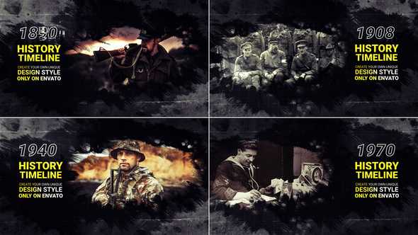 History Timeline // Documentary History Slideshow, After Effects ...