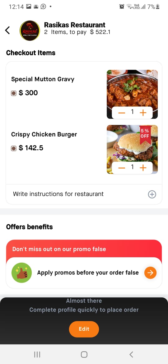 TastyKitchen - SingleVendor & MultiBranch Food Ordering & Delivery Solution(User,Driver,Admin ...