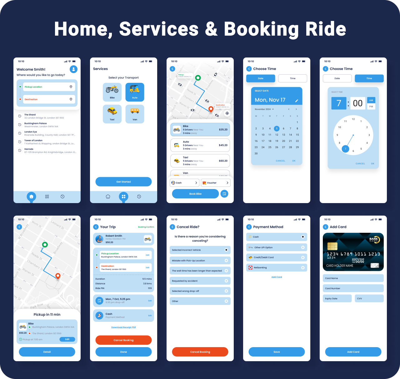 Ober - Chauffeur Service Customer App| Flutter Mobile App Template ...