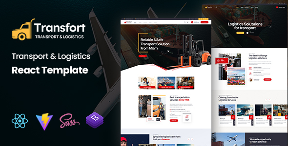 Transfort - Transport & Logistics React Template by KodeSolution | ThemeForest