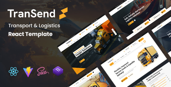 TranSend - Transport & Logistics React Template by KodeSolution | ThemeForest