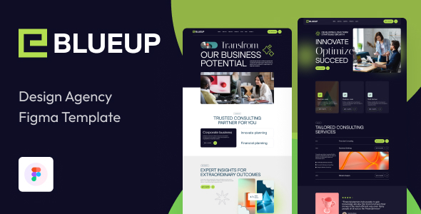 Blueup - Design Agency Figma Template by Mugli | ThemeForest