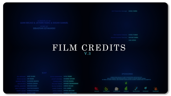 Film Credits V3, Premiere Pro Templates | VideoHive