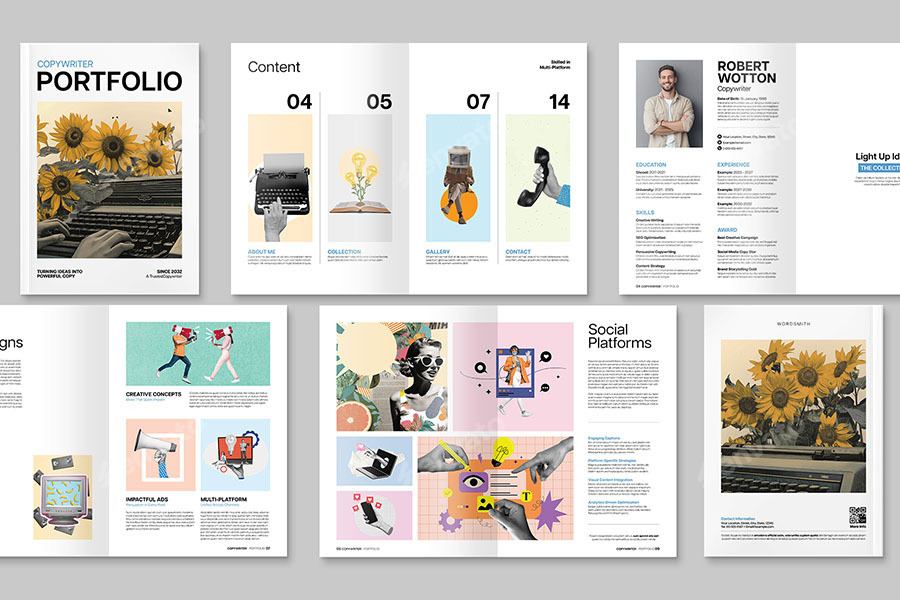 Copywriter Portfolio Template, Print Templates | GraphicRiver