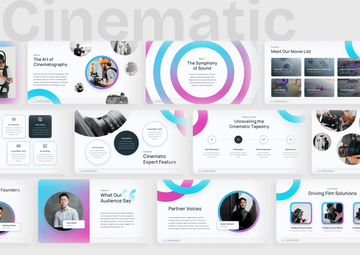 Cinematic - Video Service PowerPoint Presentation, Presentation Templates