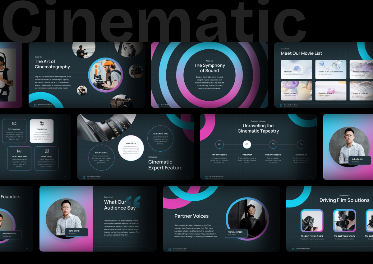 Cinematic - Video Service PowerPoint Presentation, Presentation Templates