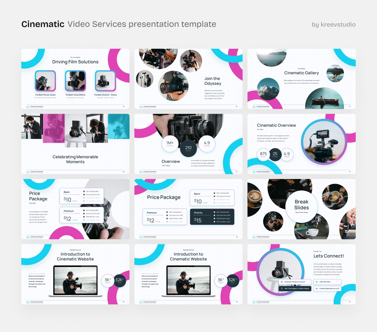 Cinematic - Video Service PowerPoint Presentation, Presentation Templates