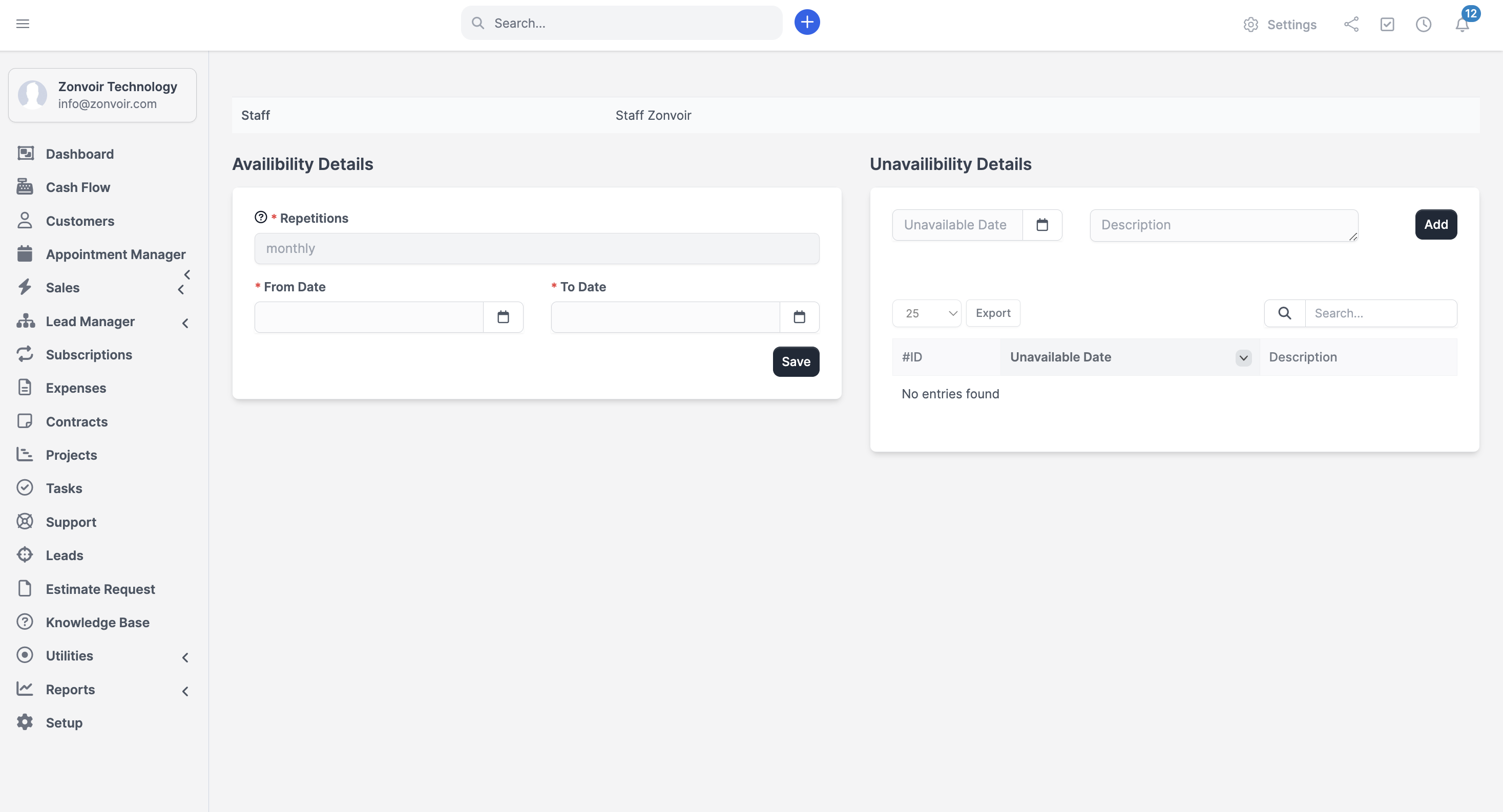 Appointment Module for Perfex CRM by zonvoir | CodeCanyon