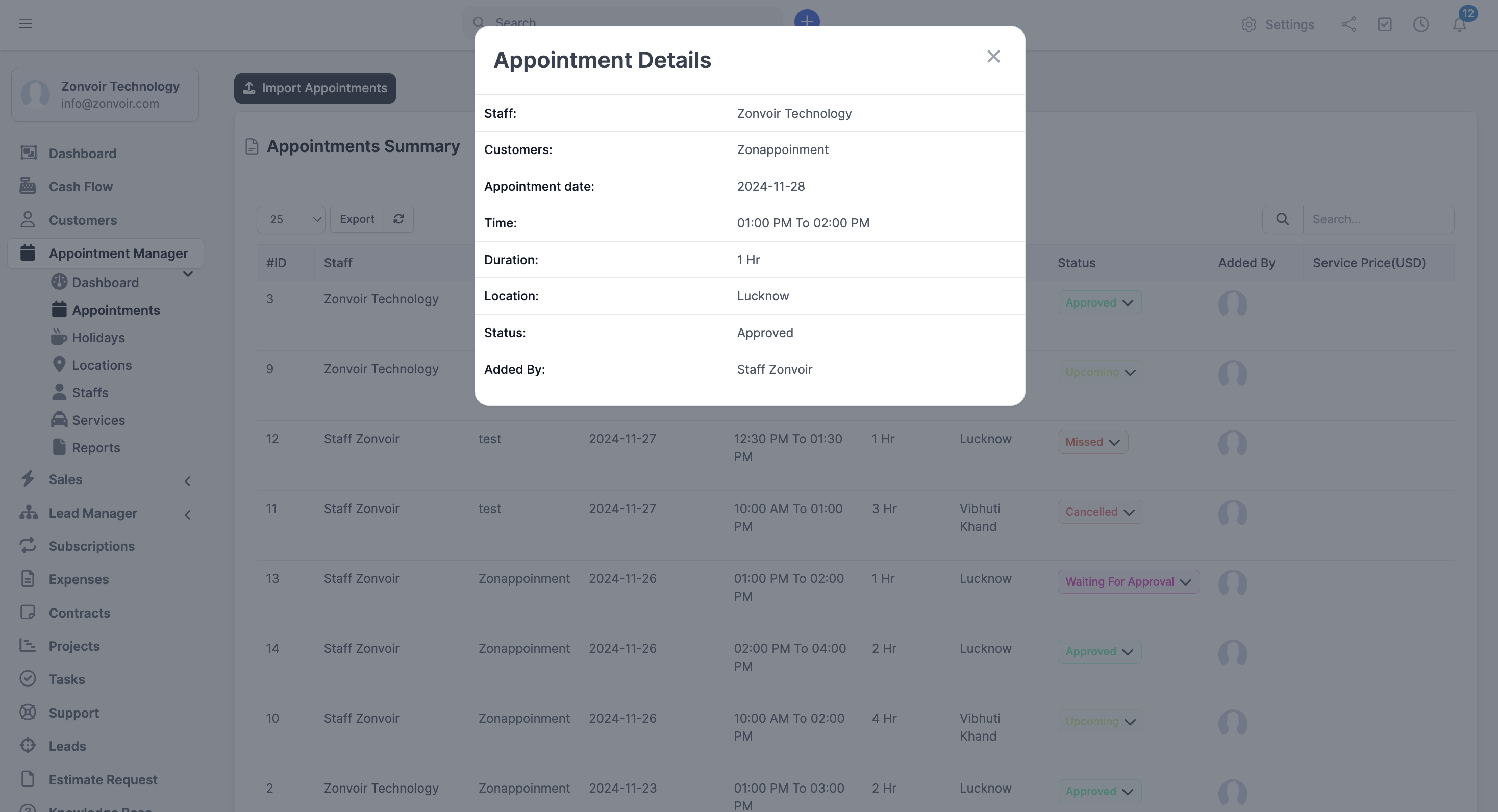 Appointment Module for Perfex CRM by zonvoir | CodeCanyon