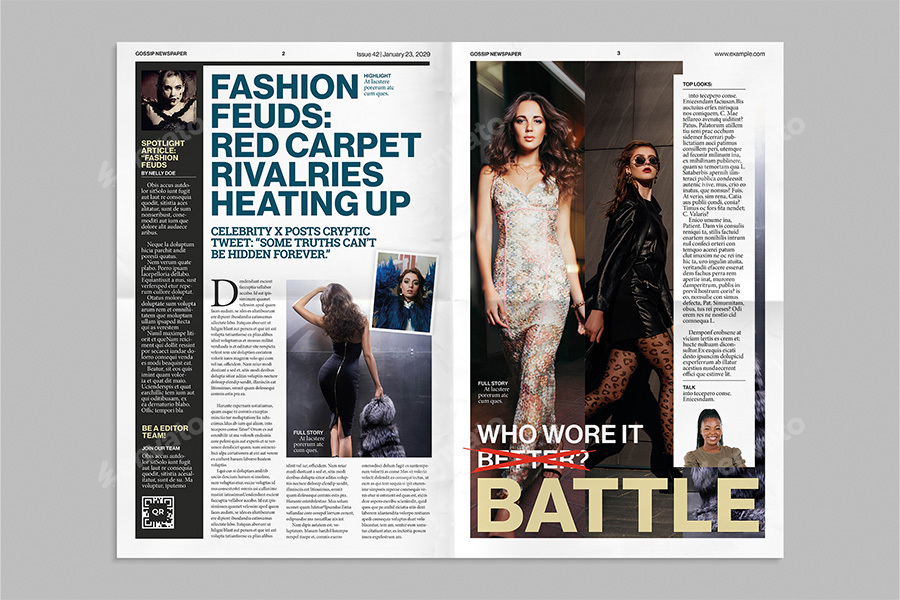 Gossip Newspaper Template, Print Templates | GraphicRiver