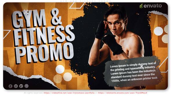 Gym and Fitness Promo, After Effects Project Files | VideoHive