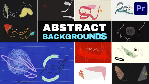 Abstract Scribble Looped Backgrounds | Premiere Pro MOGRT, Premiere Pro ...