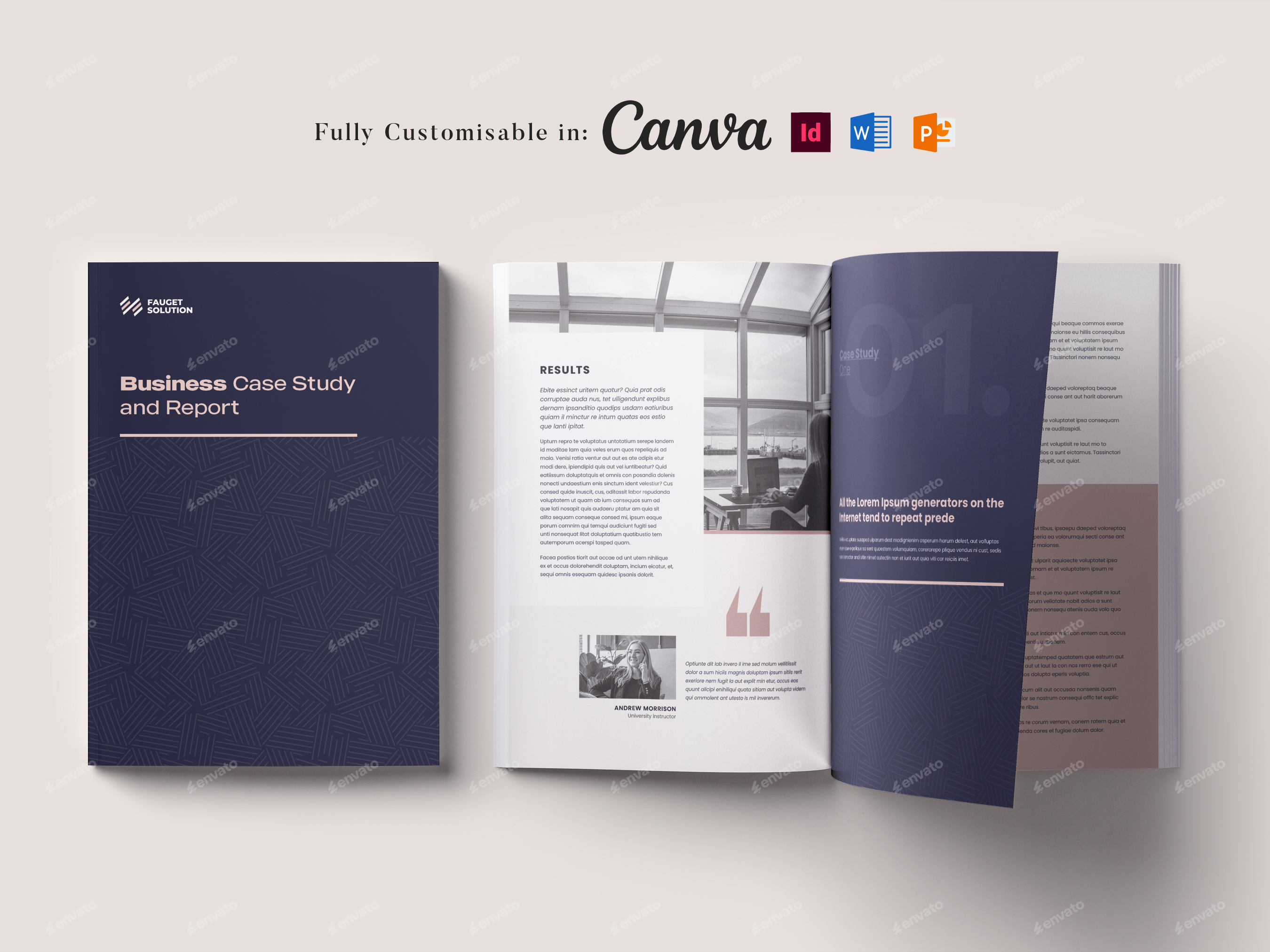 Case Study Template, Canva, Print Templates | GraphicRiver