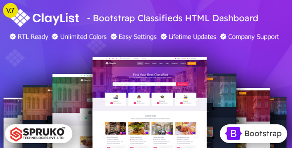 Claylist - Bootstrap Responsive Classifieds, Directory, Multipurpose ... Claylist - Bootstrap Responsive Classifieds, Directory, Multipurpose ...