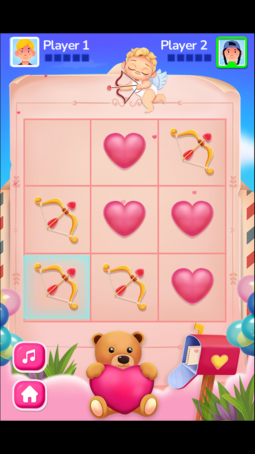 Cupid Valentine Tic Tac Toe [ Construct 3 , HTML5 ] by Fabboxstudios