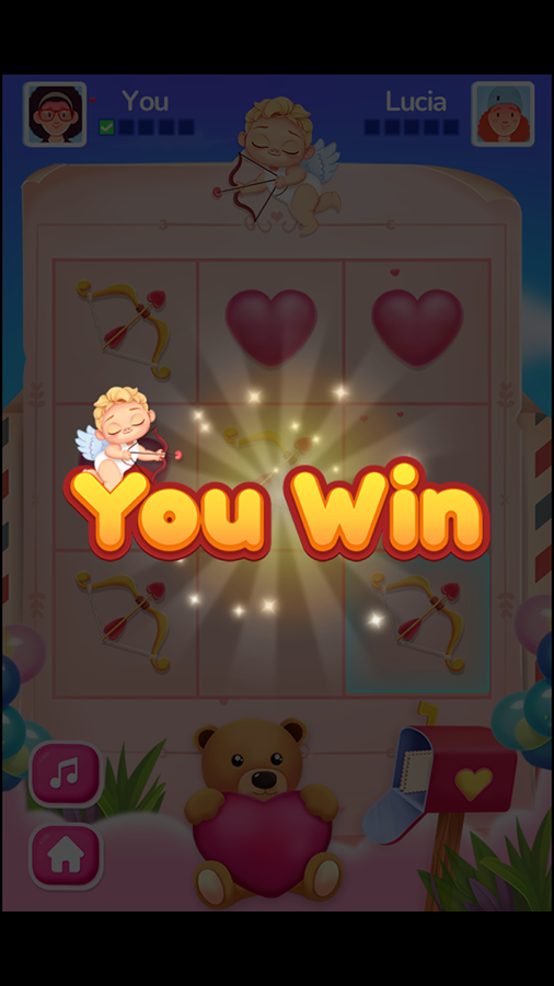 Cupid Valentine Tic Tac Toe [ Construct 3 , HTML5 ] by Fabboxstudios