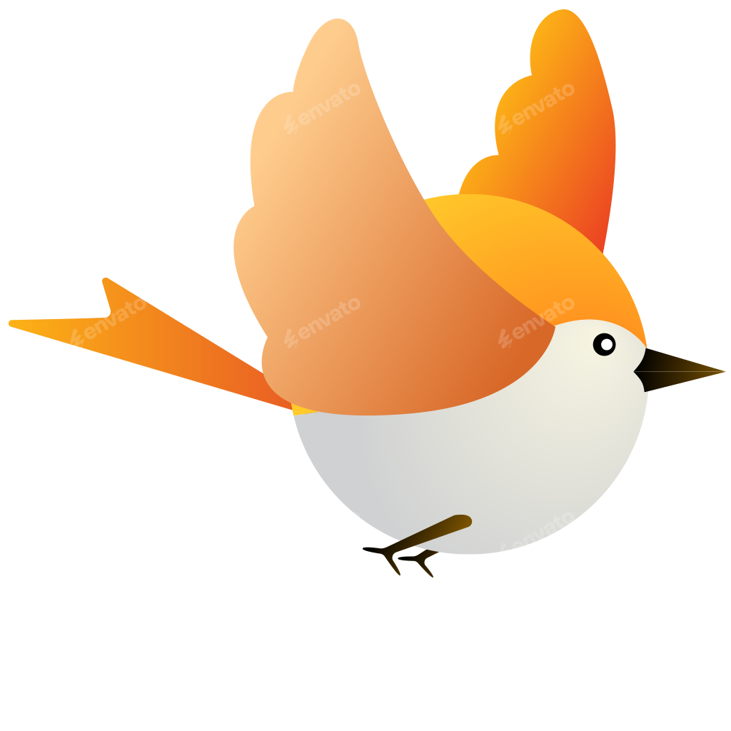 Cute Birds Pack - 6 Birds | 4 Animations Sprite for Games, Game Assets